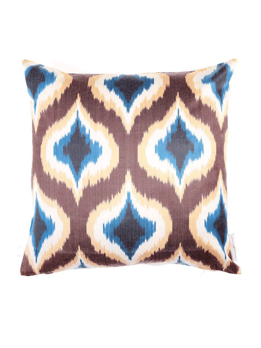 Imogen Silk Ikat Cushion Chocolate – Jennifer Manners